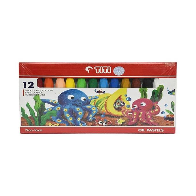 Titi Non-Toxic Oil Pastels-12 Pcs