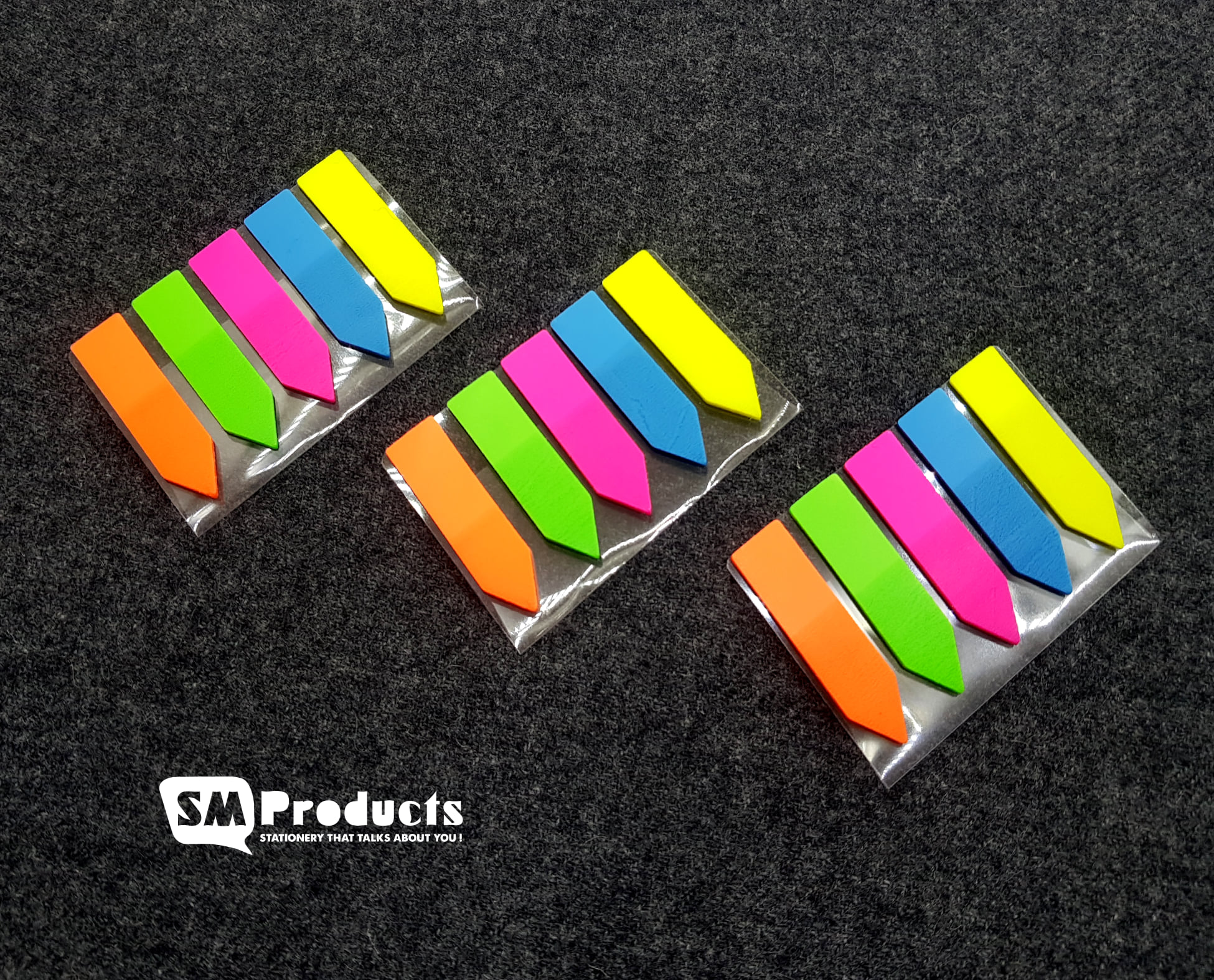 DINGLI 05 Color Plastic Sticky Notes (03 Pcs Set )