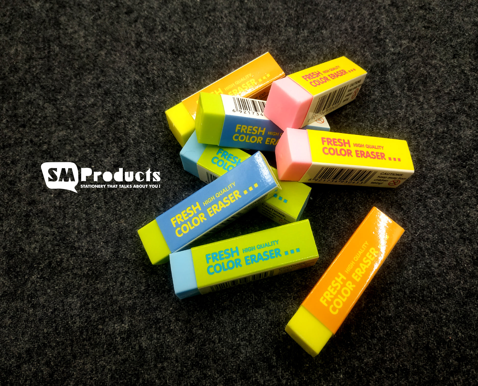 Deli 3045 Eraser - Fresh Color (04 Pcs Set)