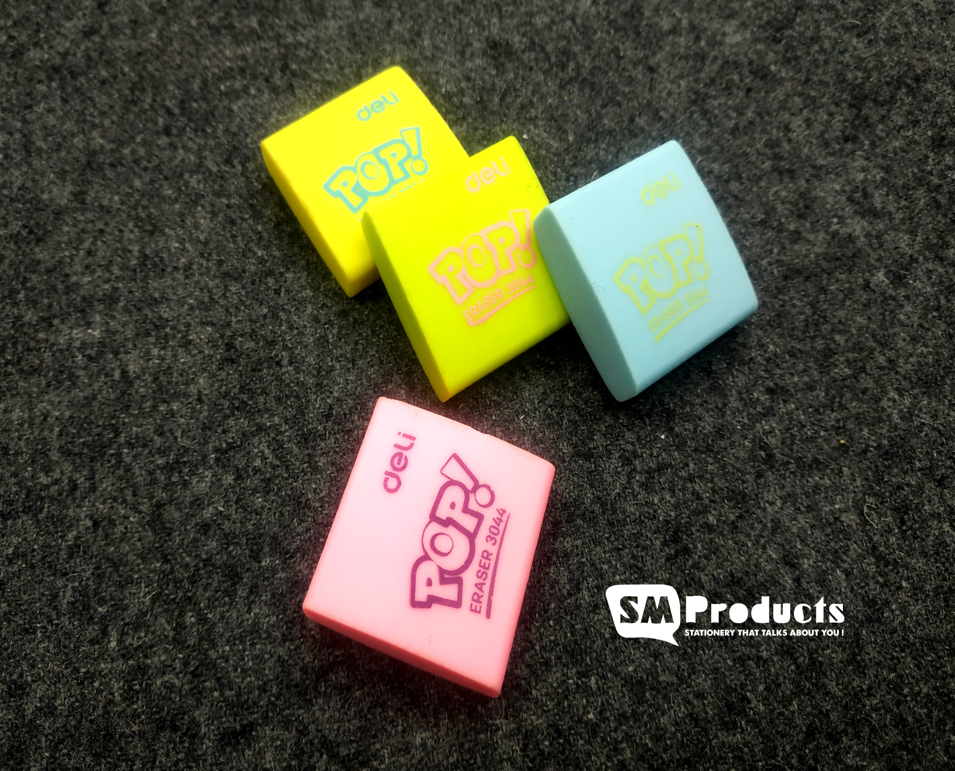 Deli 3044 Eraser - POP (04 Pcs Set)